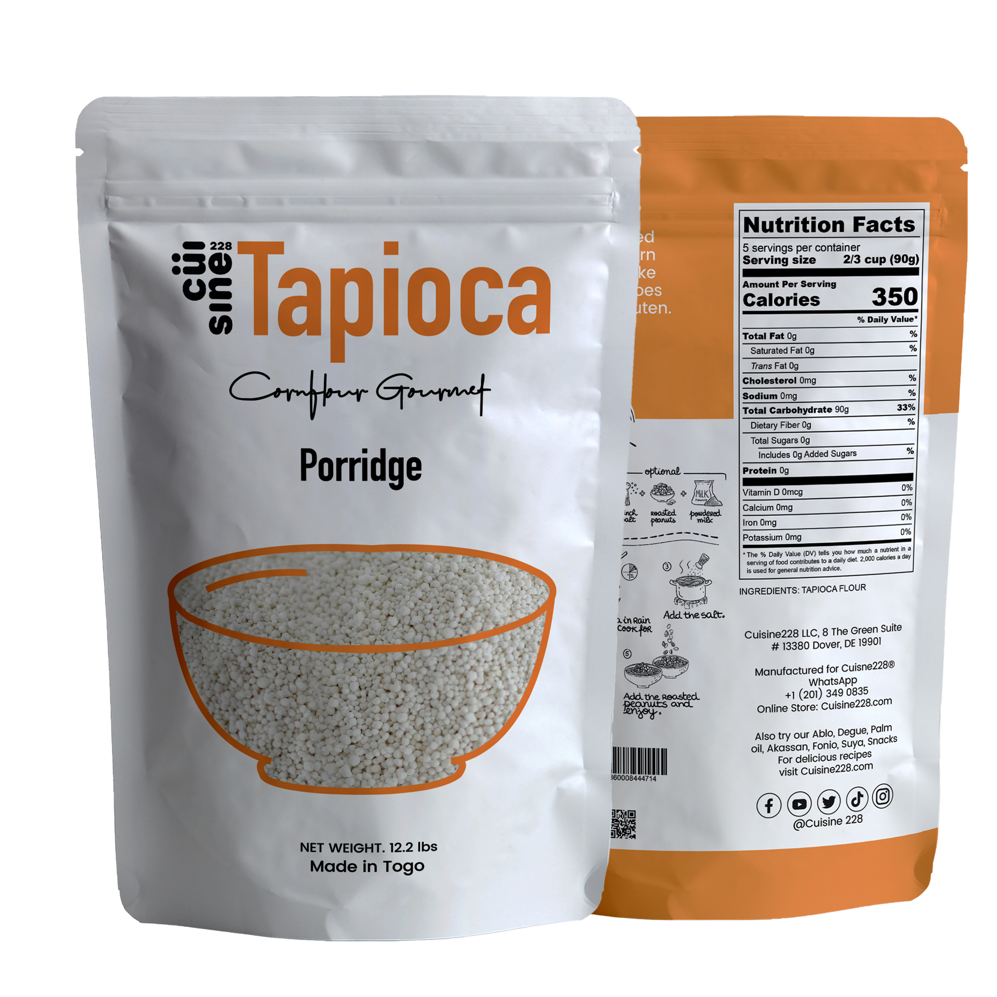 Cuisine228 - Tapioca - Granulated Tapioca - Gluten-free - 100% Natural ...